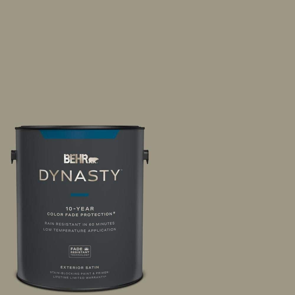 BEHR DYNASTY 1 gal. #PPU8-20 Dusty Olive Satin Enamel Exterior Stain ...