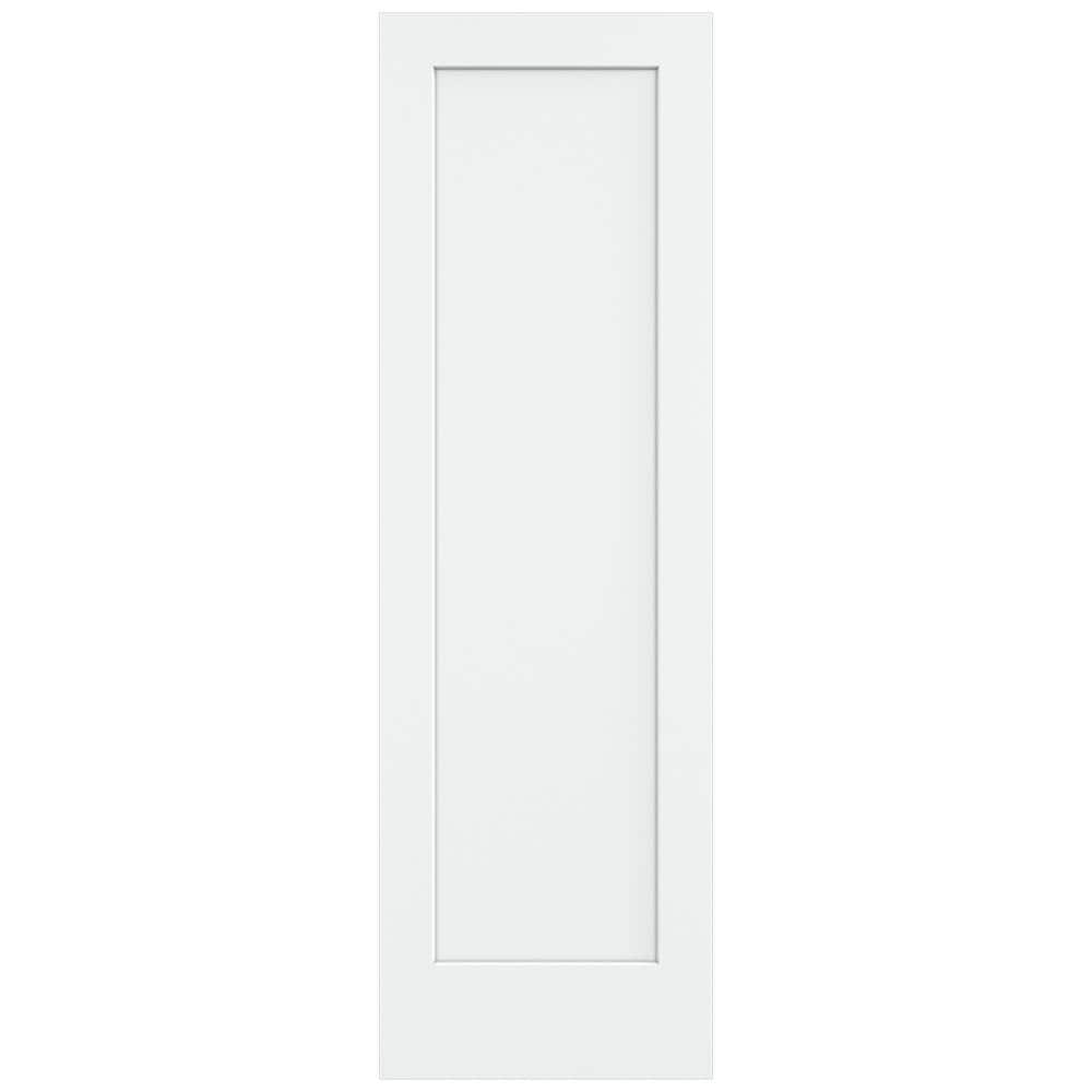 JELD-WEN 32 in. x 96 in. Madison White Painted Smooth Solid Core Molded ...