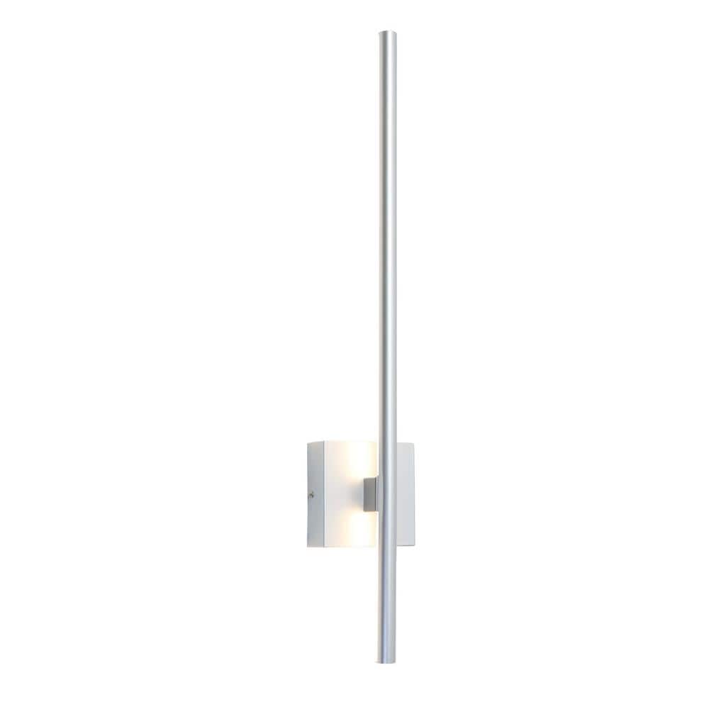 UMEILUCE 28 in. 1 Light Ground Linear Silver LED Wall Sconce for ...