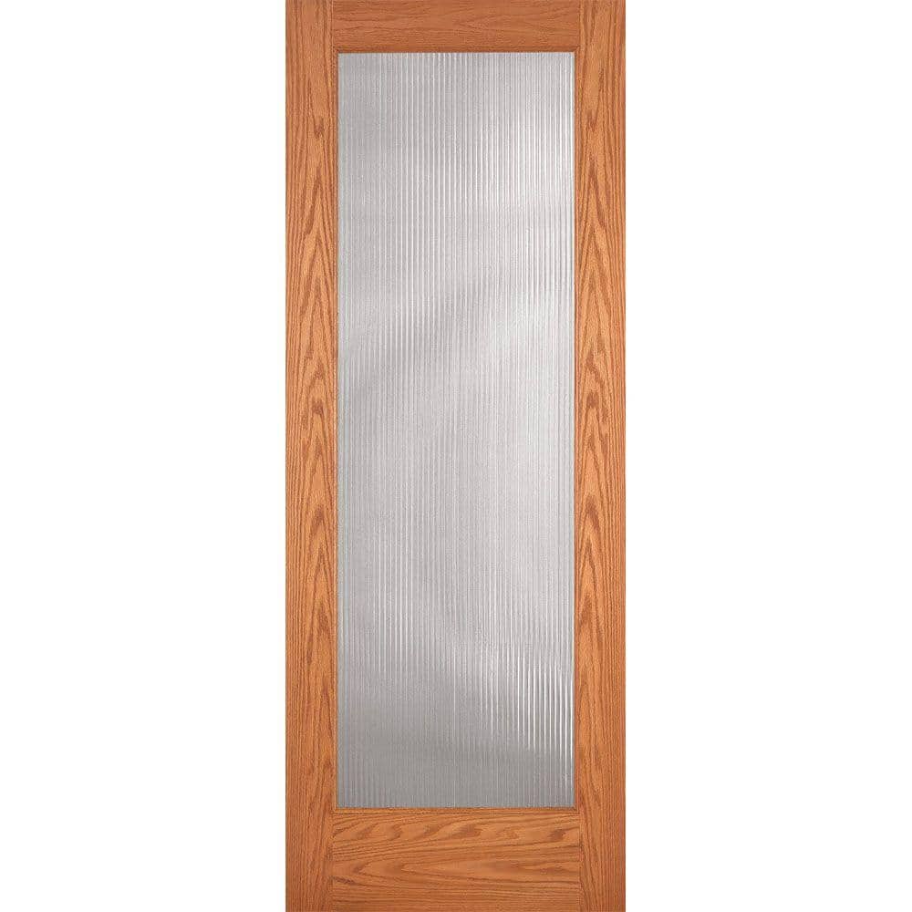 Feather River Doors 36 in. x 80 in. Reed Woodgrain 1 Lite Unfinished ...
