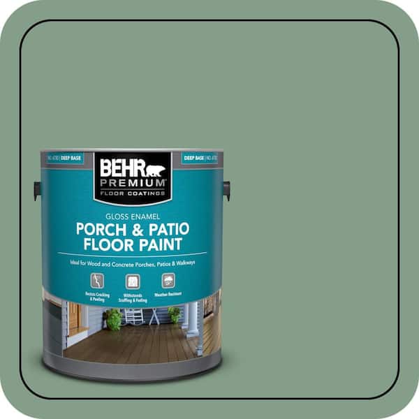 BEHR PREMIUM 1 gal. #S410-5 Track Green Gloss Enamel Interior/Exterior ...