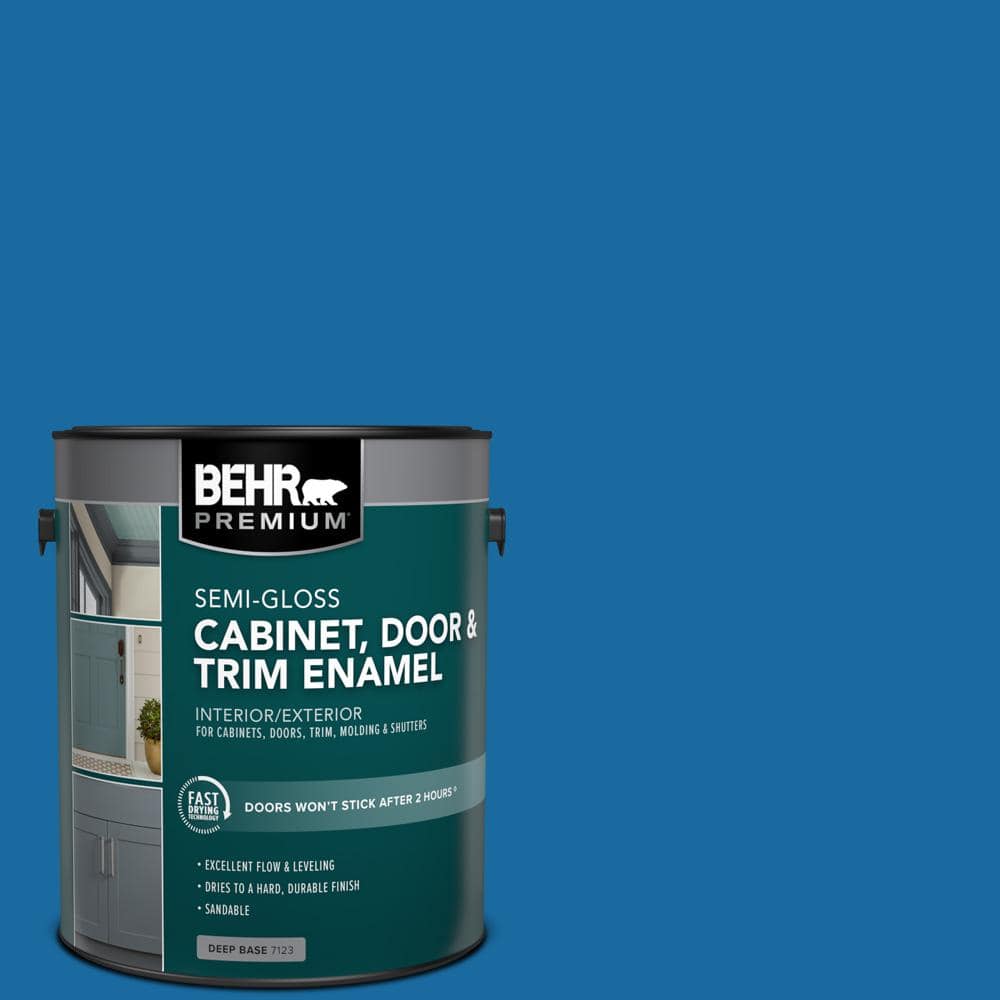 Reviews for BEHR PREMIUM 1 gal. #S-G-560 Jazz Blue Semi-Gloss Enamel ...