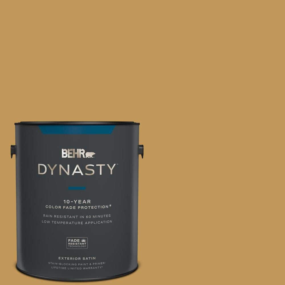 BEHR DYNASTY 1 gal. #330D-6 Townhouse Tan Satin Enamel Exterior Stain ...
