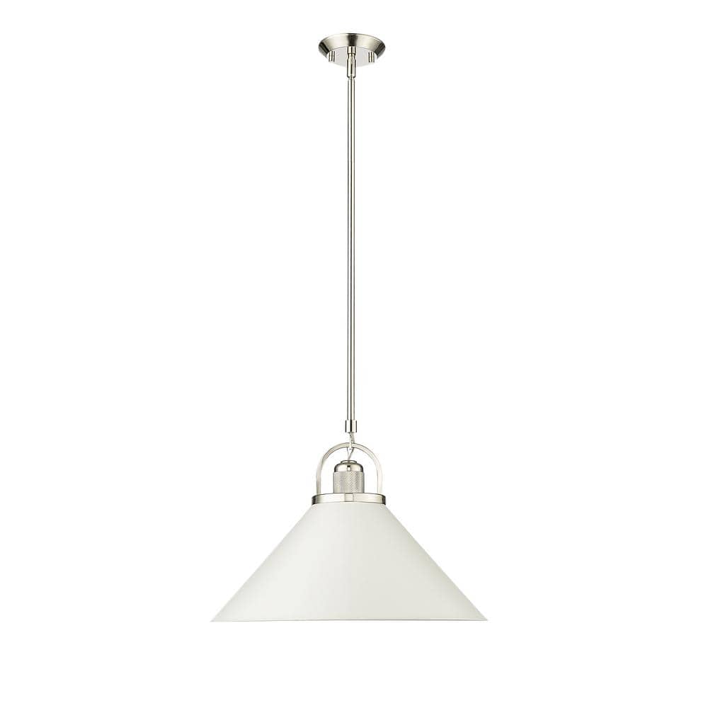 Millennium Lighting Artistan 1-Light 13.1 in. Polished Nickel/Matte ...