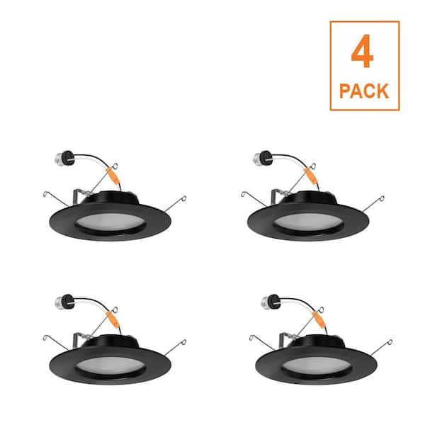 Commercial Electric 5/6 in. Integrated LED Recessed Retrofit Light Trim ...