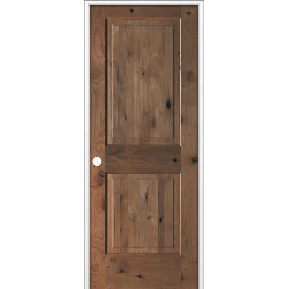 Reviews for Krosswood Doors 30 in. x 80 in. Rustic Knotty Alder 2-Panel ...