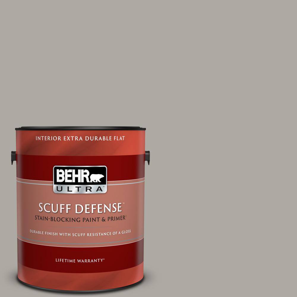 BEHR ULTRA 1 gal. #PPU24-10 Downtown Gray Extra Durable Flat Interior ...