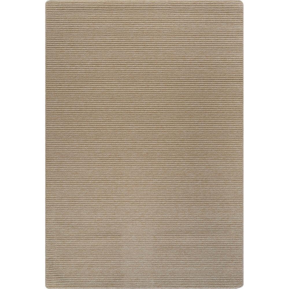 Beverly Rug Oasis Solid Beige 6 ft. x 9 ft. Non-Slip Rubber Back Indoor ...