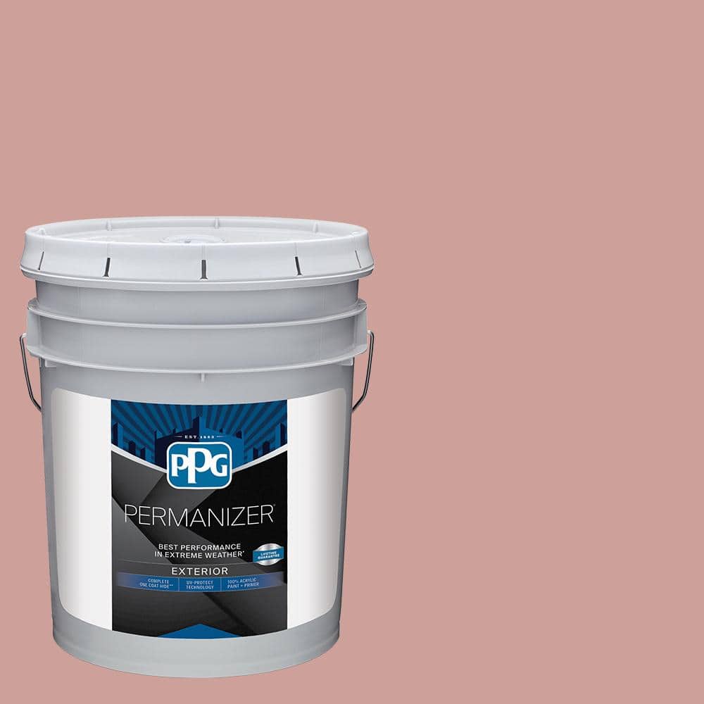 PERMANIZER 5 gal. PPG1056-4 Raffia Cream Satin Exterior Paint PPG1056 ...