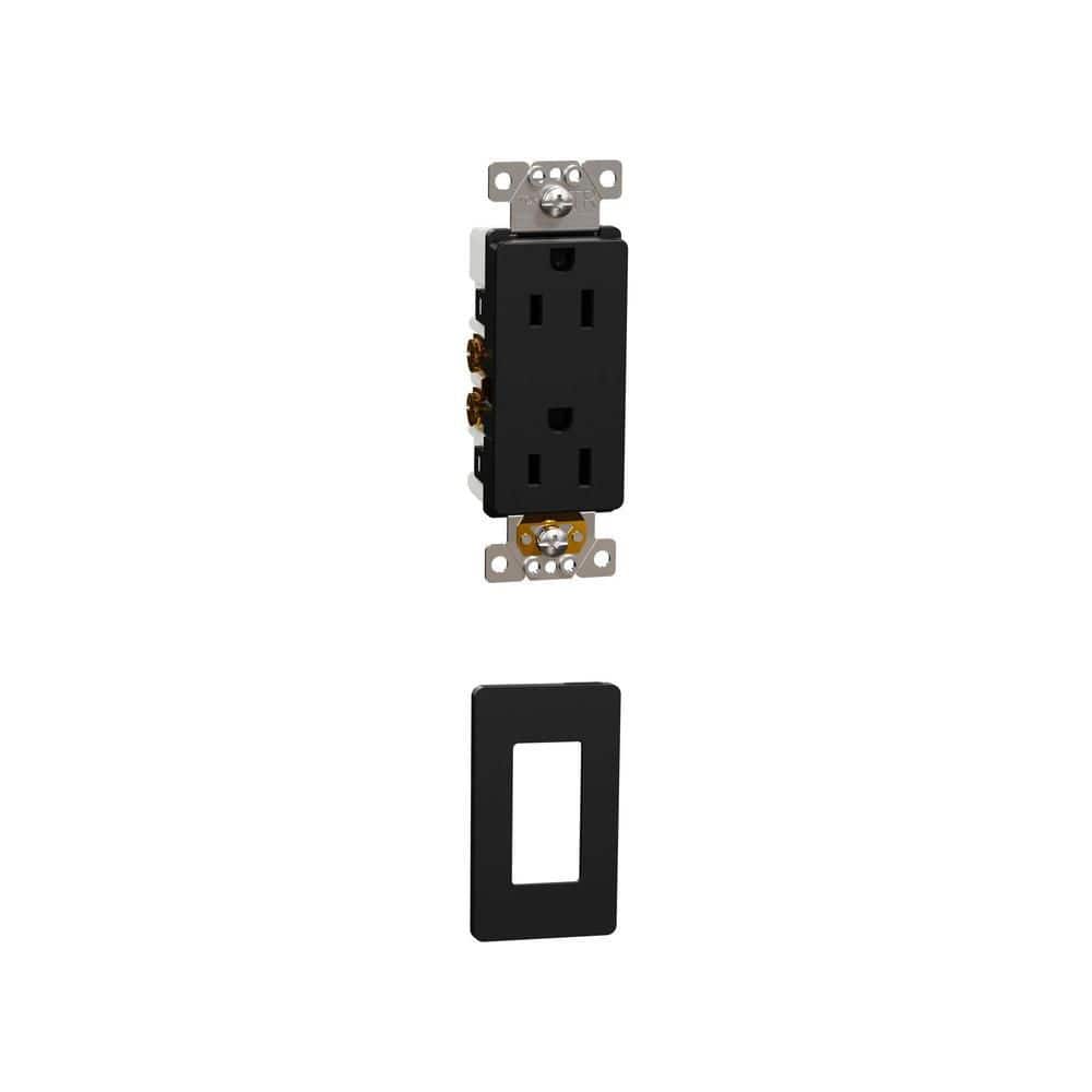 Square D X Series Matte Black Rocker Light Switch Cover Plate and 15 ...