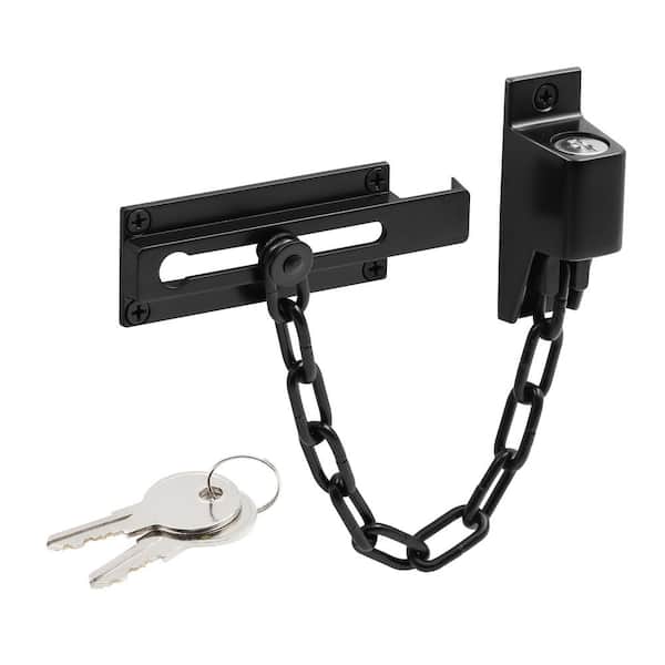 Prime-Line Chain Door Guard, Square Corners, Keyed, Matte Black (Single ...