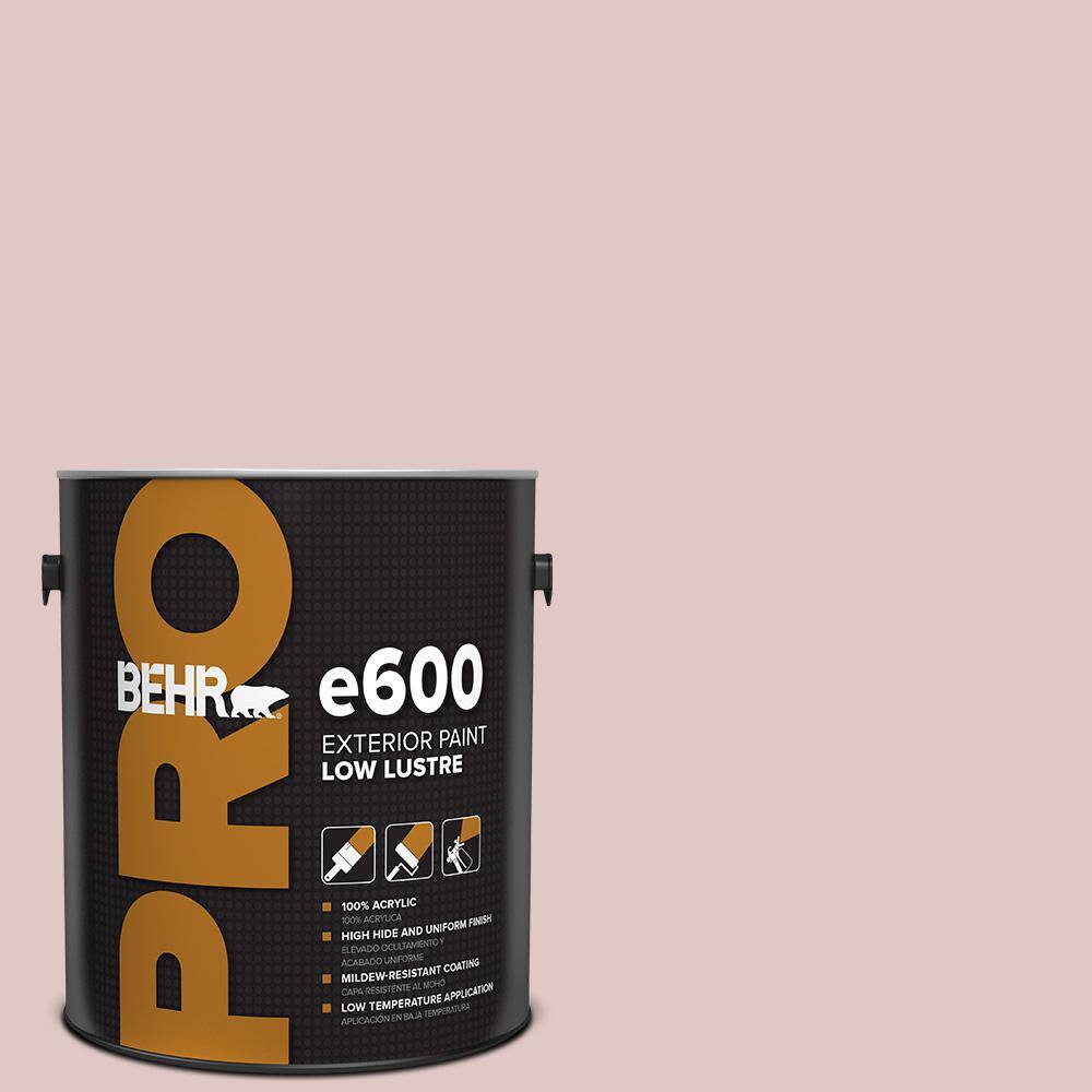 BEHR PRO 1 gal. #160E-2 Pink Water Low Luster Exterior Paint PR62001 ...