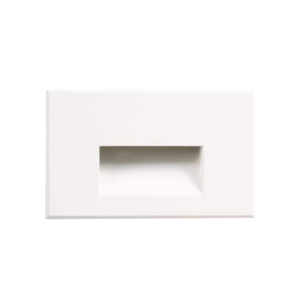 KUZCO Sonic 3 in. 1-Light 12-Volt 4-Watt White Integrated LED Exterior ...