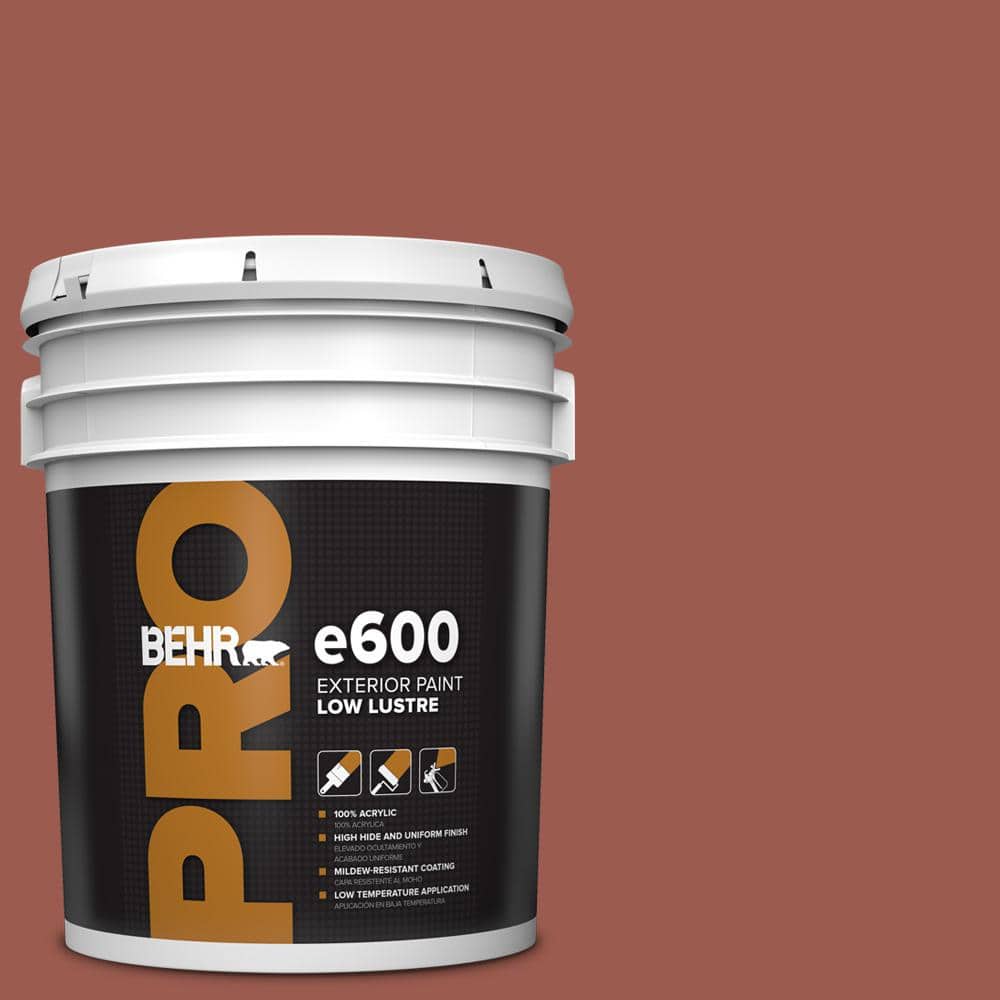 BEHR PRO 5 gal. #ICC-106 Spicy Cayenne Low Luster Exterior Paint ...