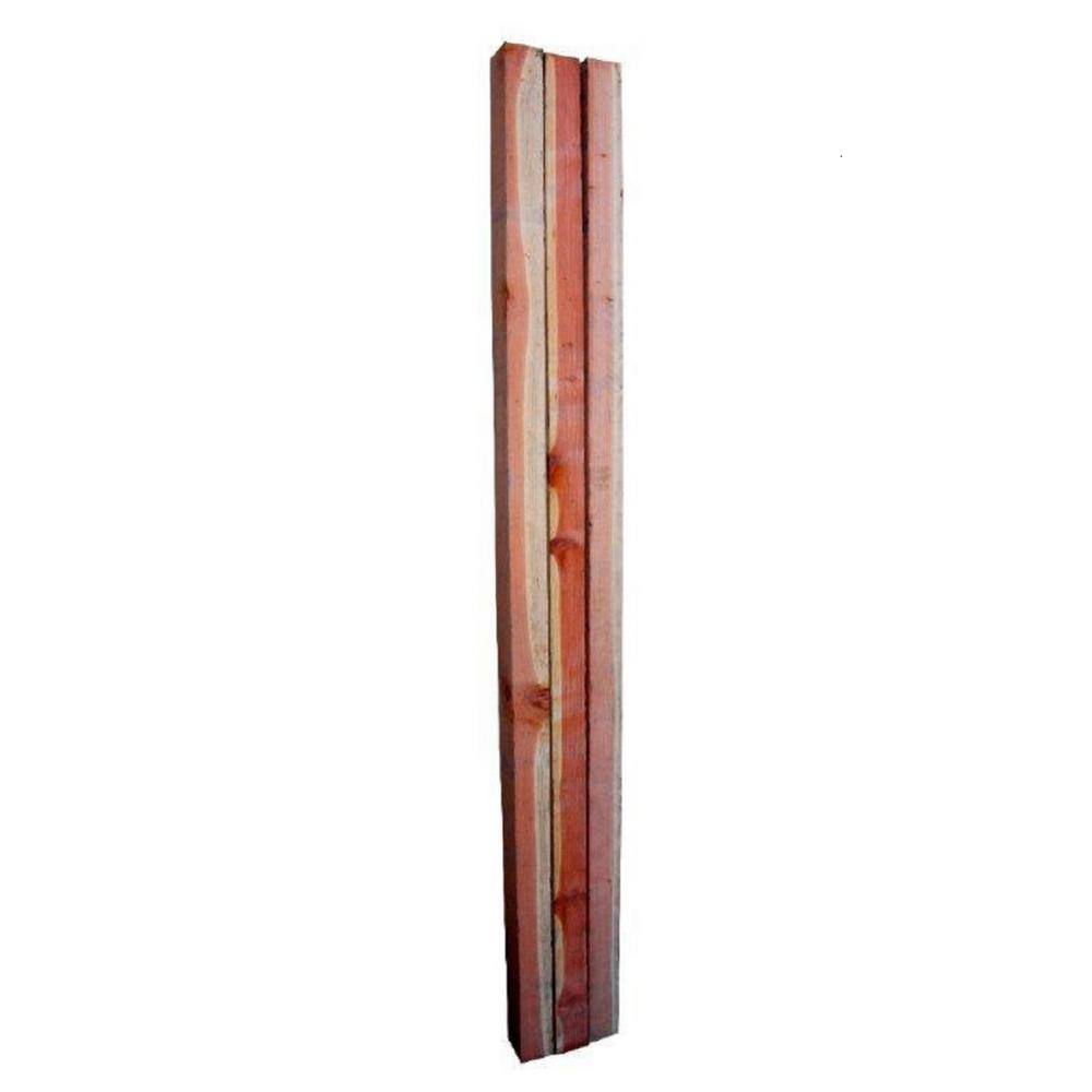 4 in. x 4 in. x 12 ft. Redwood Construction Common S4S Deck Post 10926 ...