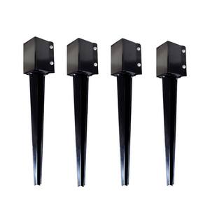 4 in. x 4 in. Posts Anchor Base Adjustable Metal Post Brackets for Deck ...