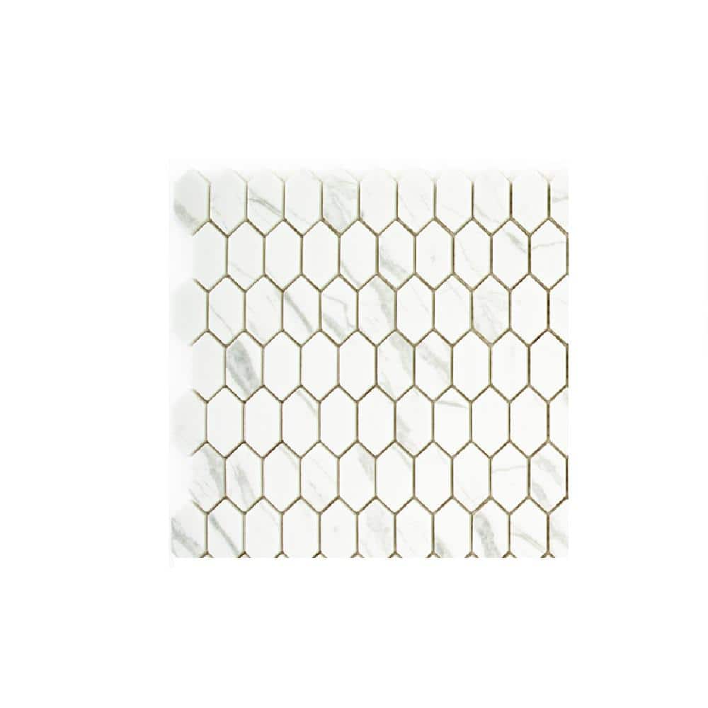 Jeffrey Court Take Home Tile Sample - Serenity Carrara 4 in. x 4 in ...