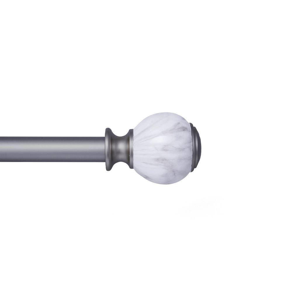 Kenney Khaleesi 36 in. - 66 in. Adjustable Single Curtain Rod 1 in ...