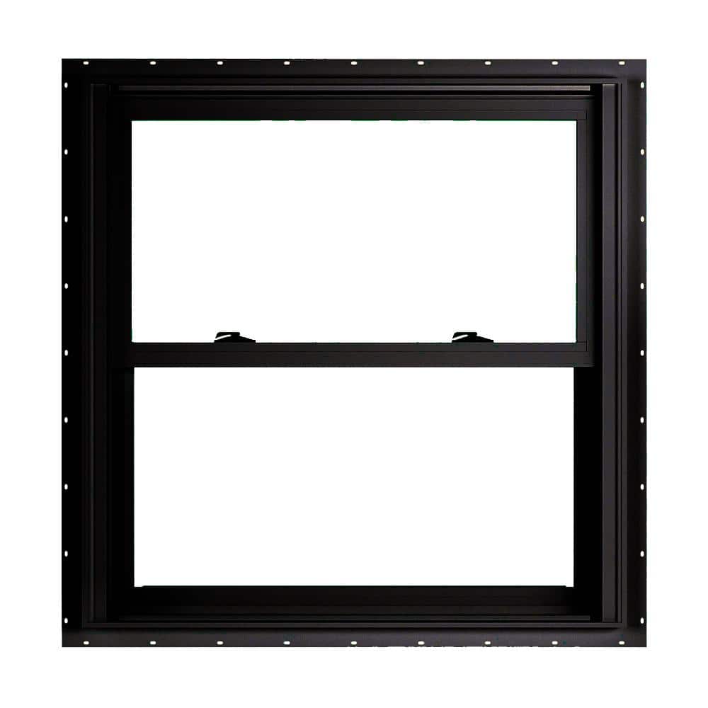 American Craftsman 35.75 in. x 36 in. 70 Series Black Low-E Argon Glass ...