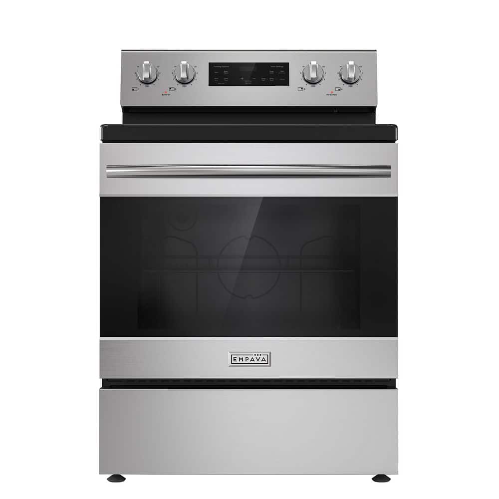Empava 30 in. Electric Range with 4.8 cu. Ft. Capacity Single Oven-4 ...