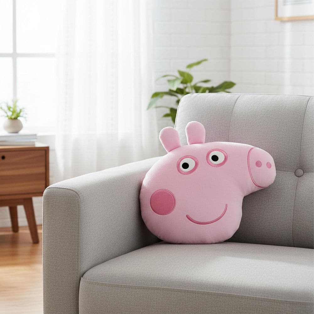 THE NORTHWEST GROUP Peppa Pig Peppa Smiles Knife Edge 12 in. x 12 in. Cloud Throw Pillow ...