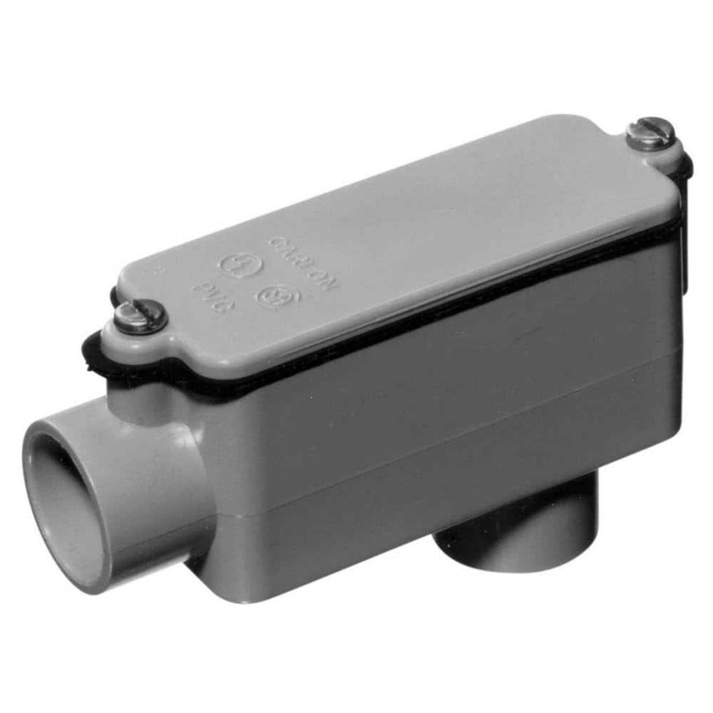 Carlon 1 in. Sch. 40 and 80 Electrical PVC Type-LB Conduit Body (E986F ...