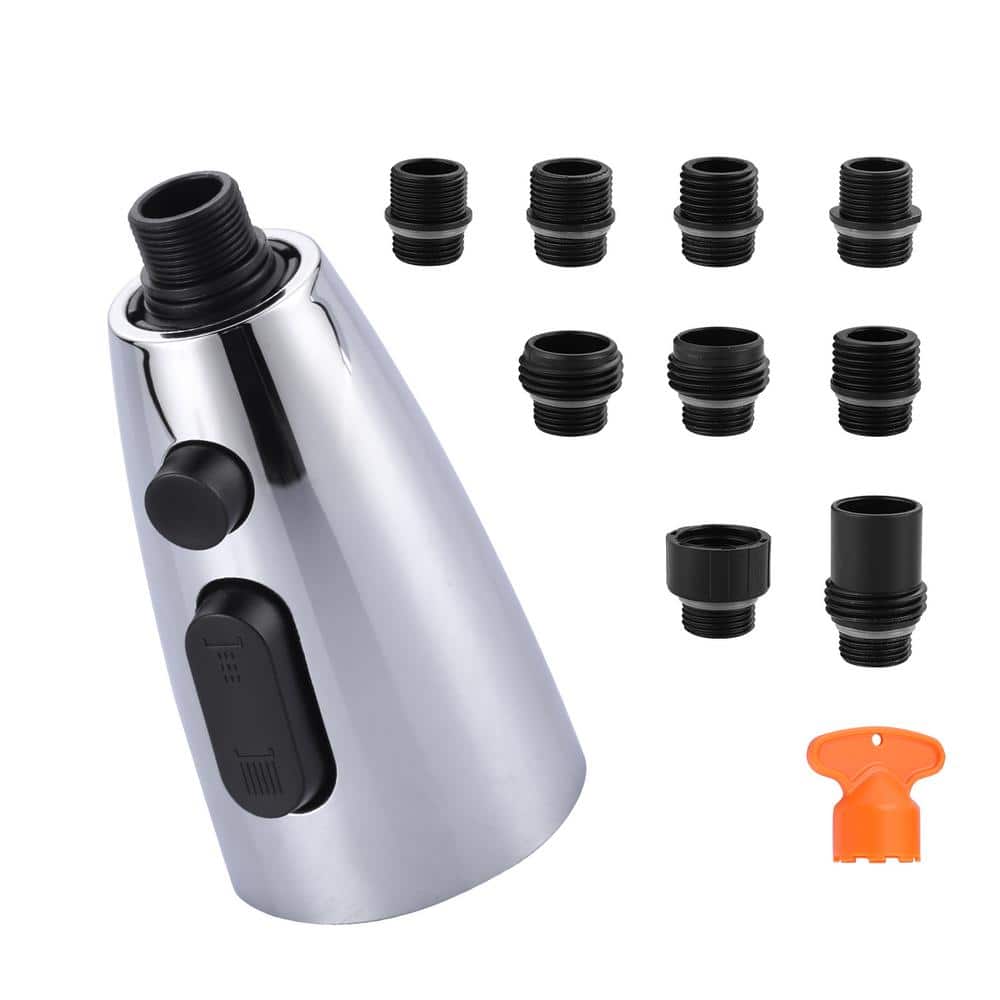 WOWOW 3 Function Kitchen Faucets Head Replacement with 9-Adapters in ...
