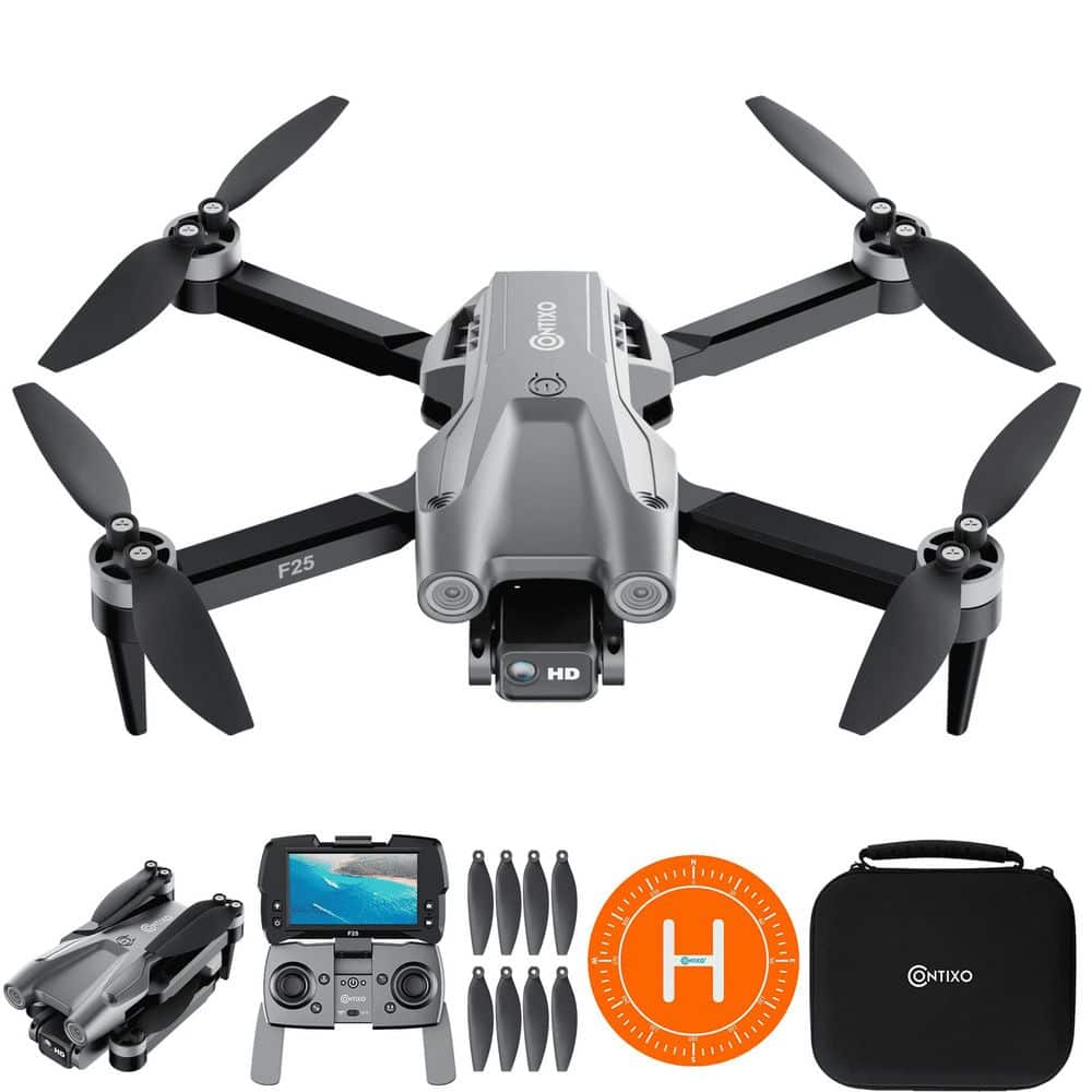 CONTIXO F25 Foldable Drone-1080P Camera, 4.3 in. FPV Monitor, GPS ...