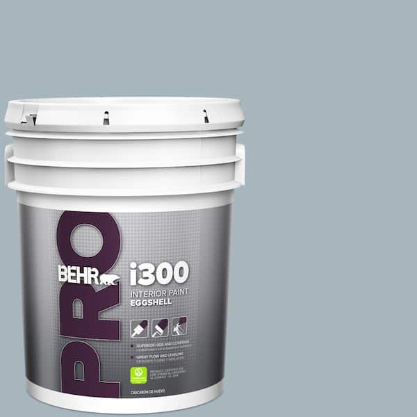 BEHR PRO 5 gal. #N480-3 Shadow Blue Eggshell Interior Paint PR33005 ...