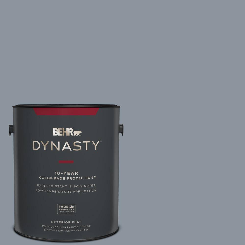 BEHR DYNASTY 1 gal. #PPF-28 Blue Dusk Flat Exterior Stain-Blocking ...