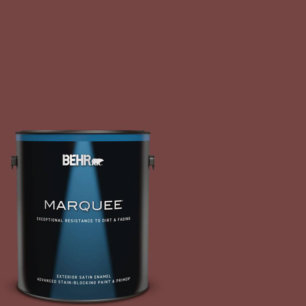 BEHR MARQUEE 1 gal. #S130-7 Cherry Cola Satin Enamel Exterior Paint ...