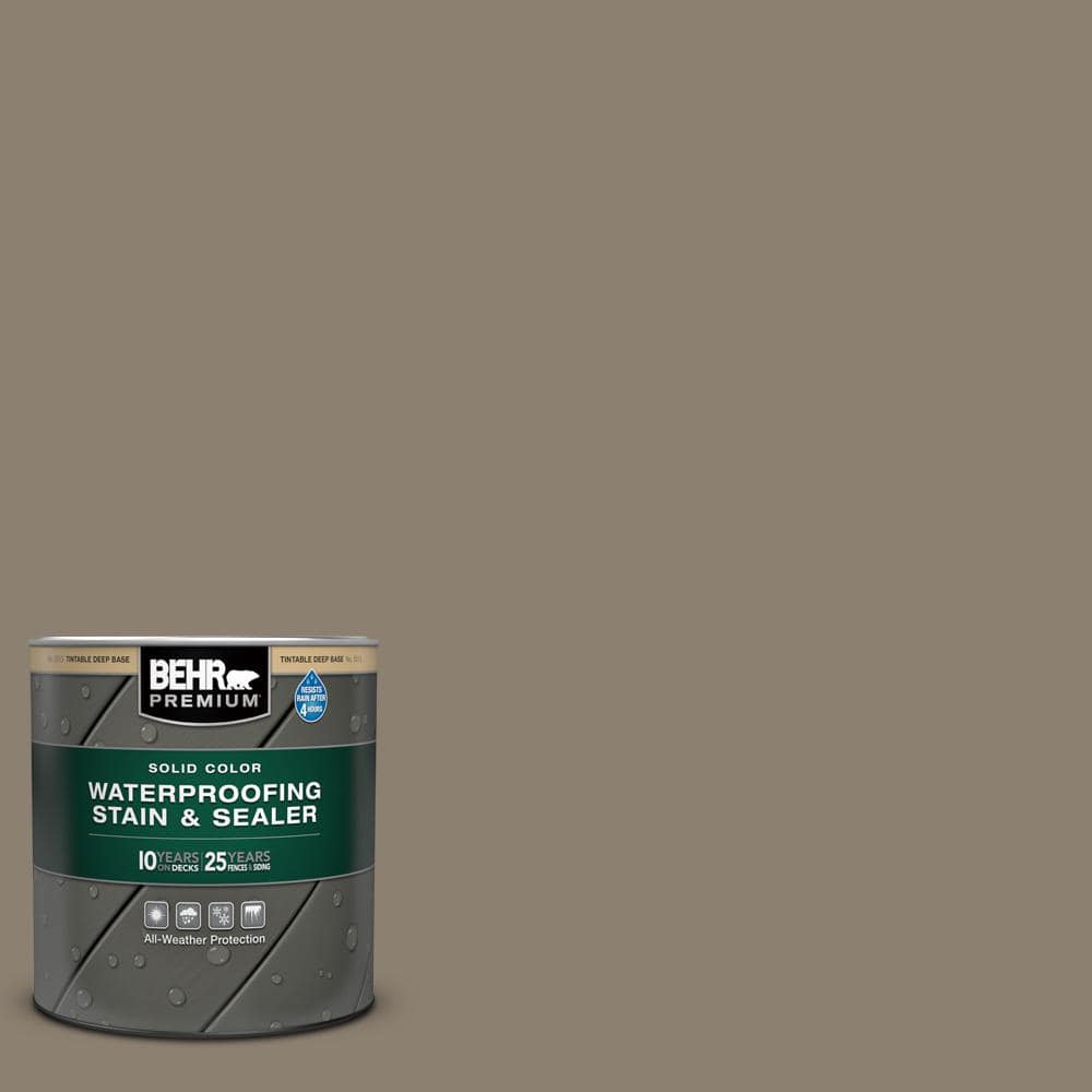 BEHR PREMIUM 1 qt. #720D-5 Mocha Accent Solid Color Waterproofing ...