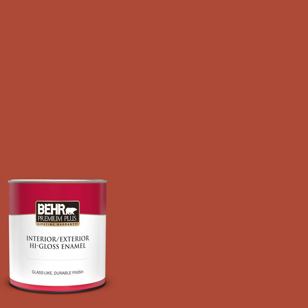 BEHR PREMIUM PLUS 1 qt. #MQ4-35 Torch Red Hi-Gloss Enamel Interior ...