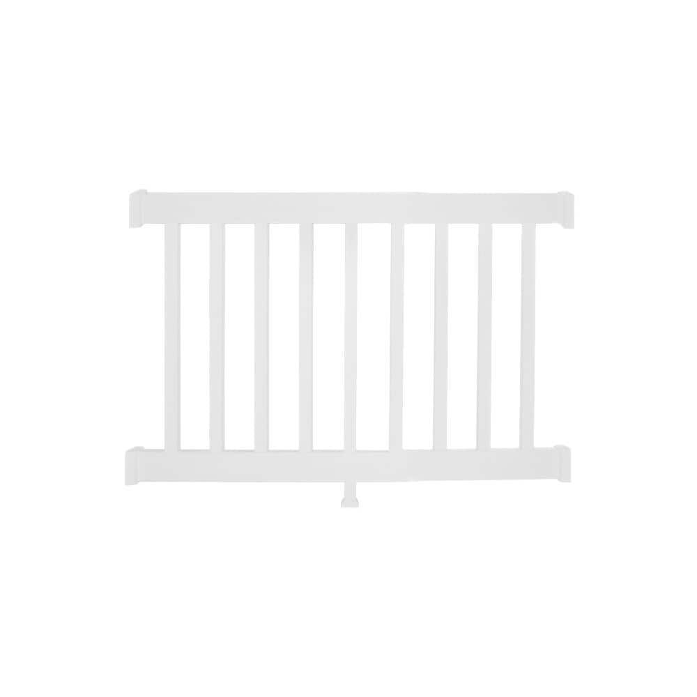 Weatherables Walton 3 ft. H x 4 ft. W White Vinyl Railing Kit WWR ...