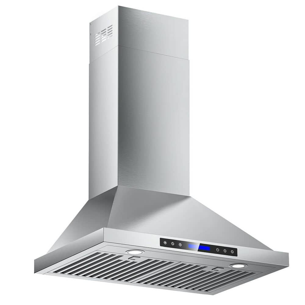 INATECK 30 in. 600 CFM Convertible Wall Mount Range Hood with Remote ...