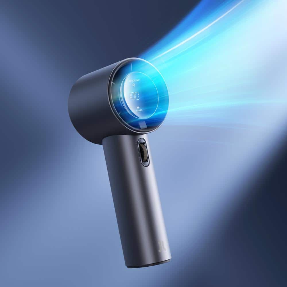 JISULIFE 6.2 in. 100 Speeds Personal Fan in Blue Handheld Fan Pro1 ...