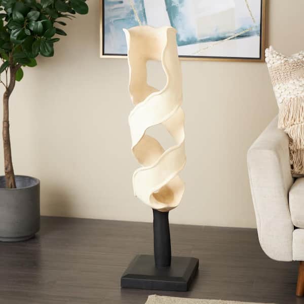 Reviews for Litton Lane 11 in. x 30 in. Gold Polystone Cubist Dog ...