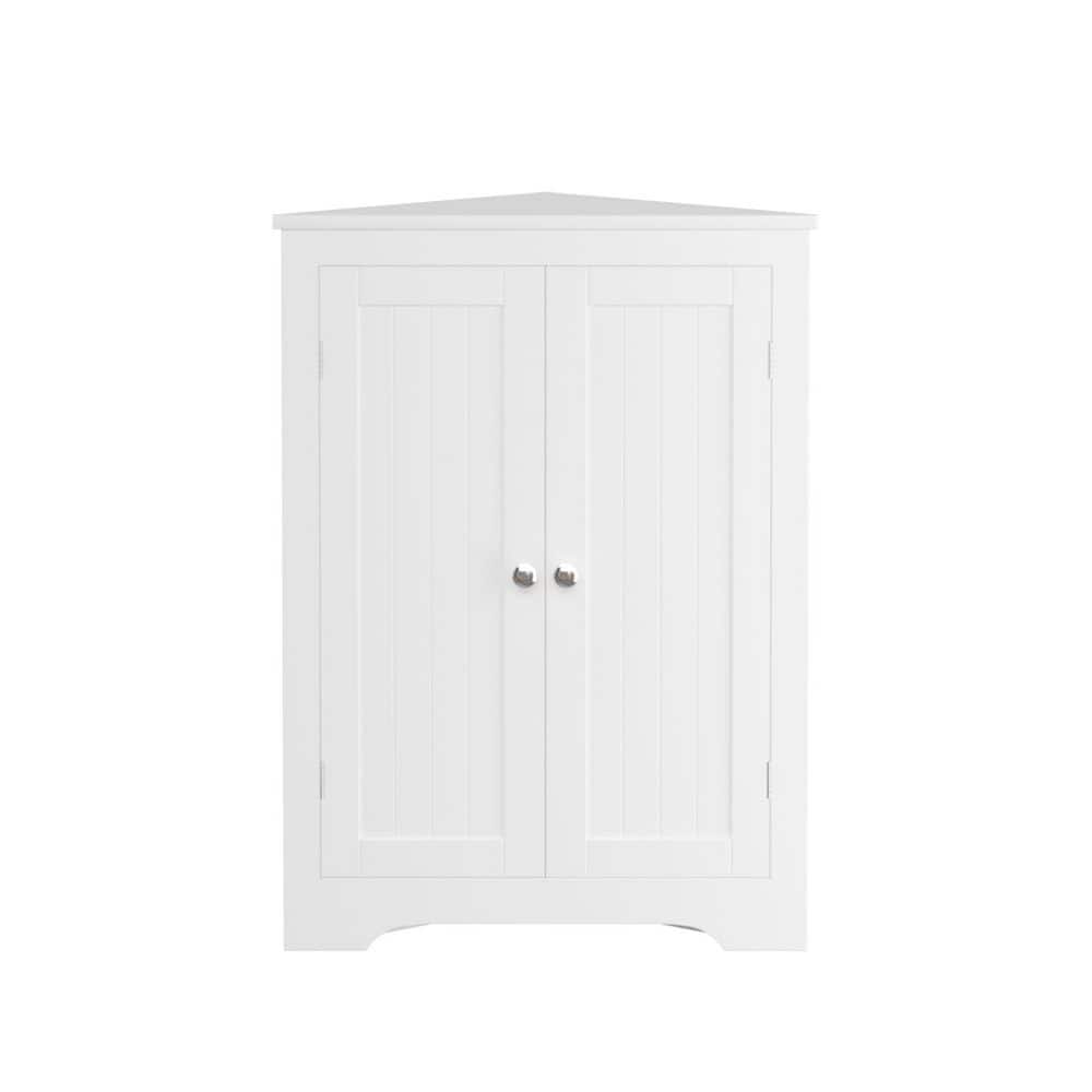 YSQCAR 23.6 in. W x 12.4 in. D x 31.9 in. H White MDF Freestanding ...
