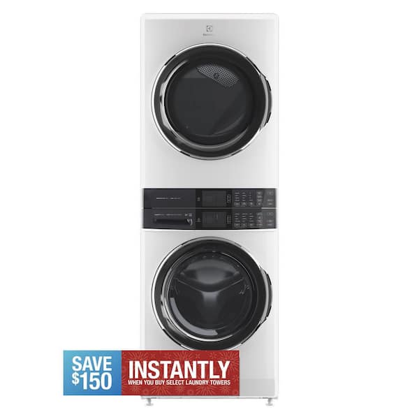 Electrolux 4.5 cu. ft. Stacked Washer and 8.0 cu. ft. Gas Dryer Laundry ...