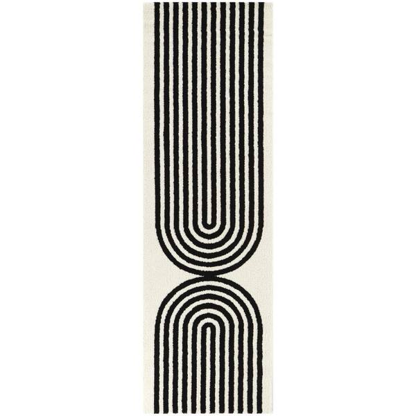 BALTA Honnecourt White 2 ft. x 7 ft. Geometric Runner Rug 3122111 - The ...
