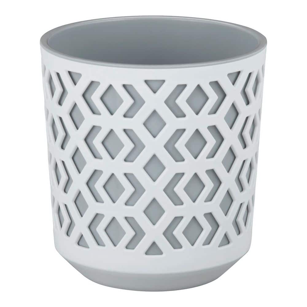 Vigoro 6 in. Plastic Truman Planter - Gray/White 43100 - The Home Depot