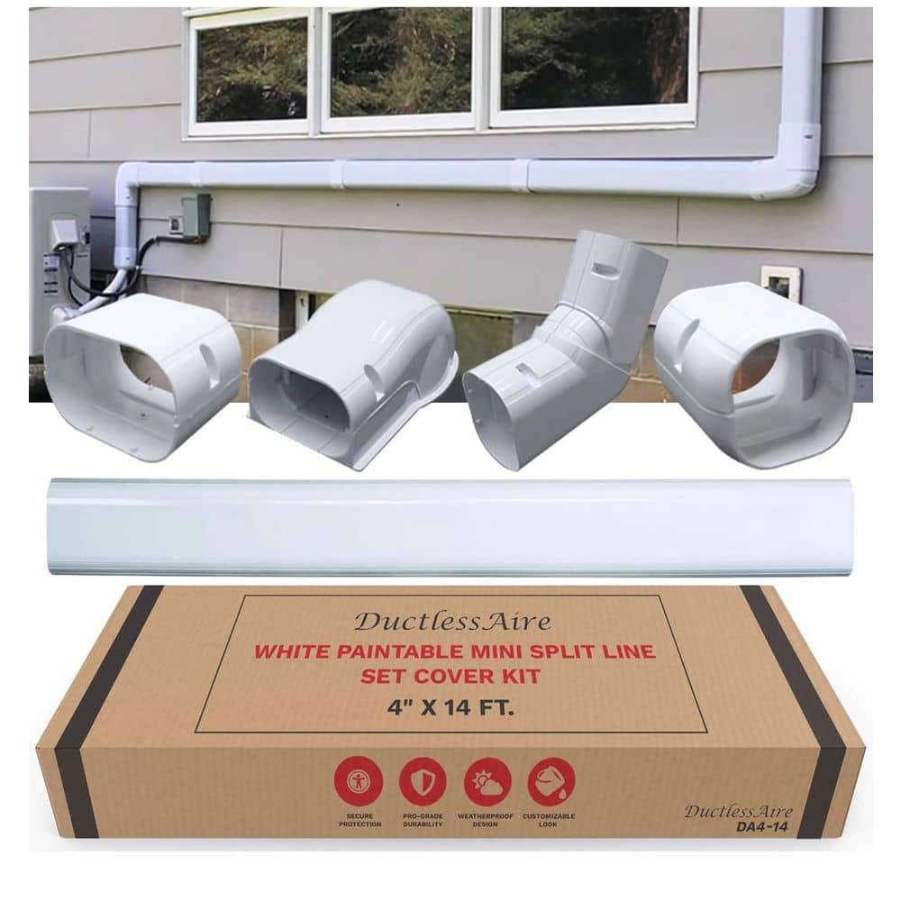 DuctlessAire 4 in. x 14 ft. Cover Kit for Air Conditioner and Heat Pump ...