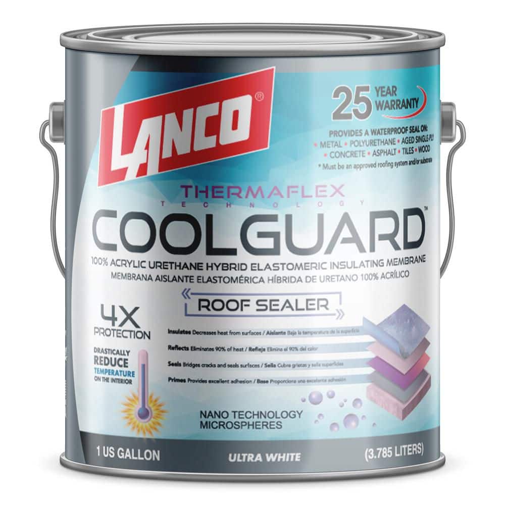 Lanco Coolguard 1 Gal. Insulating Elastomeric White Roof Sealer RC3700 ...