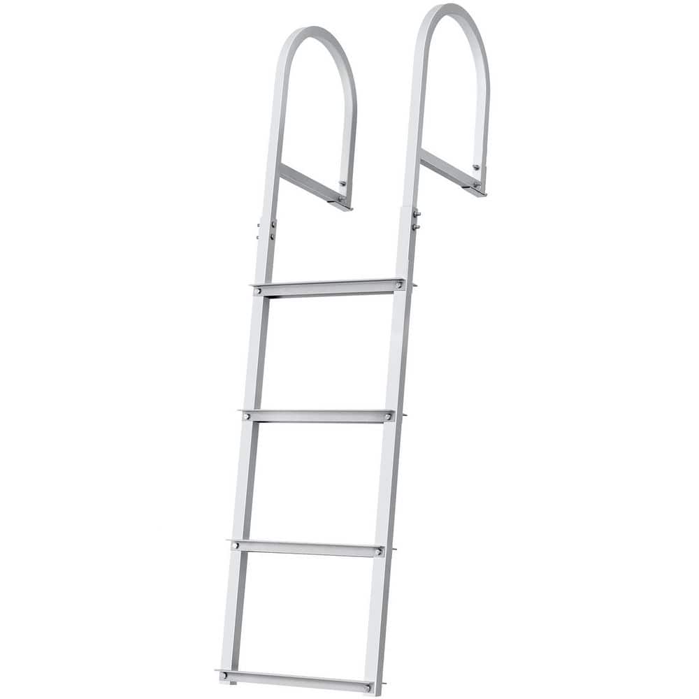 SKYSHALO Retractable Dock Ladder 4-Steps 3.1 in. Wide Standard ...
