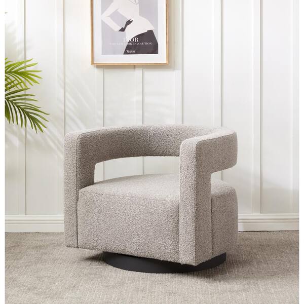 SAFAVIEH Edgar Light Grey/Black Accent Chair SFV4764E - The Home Depot