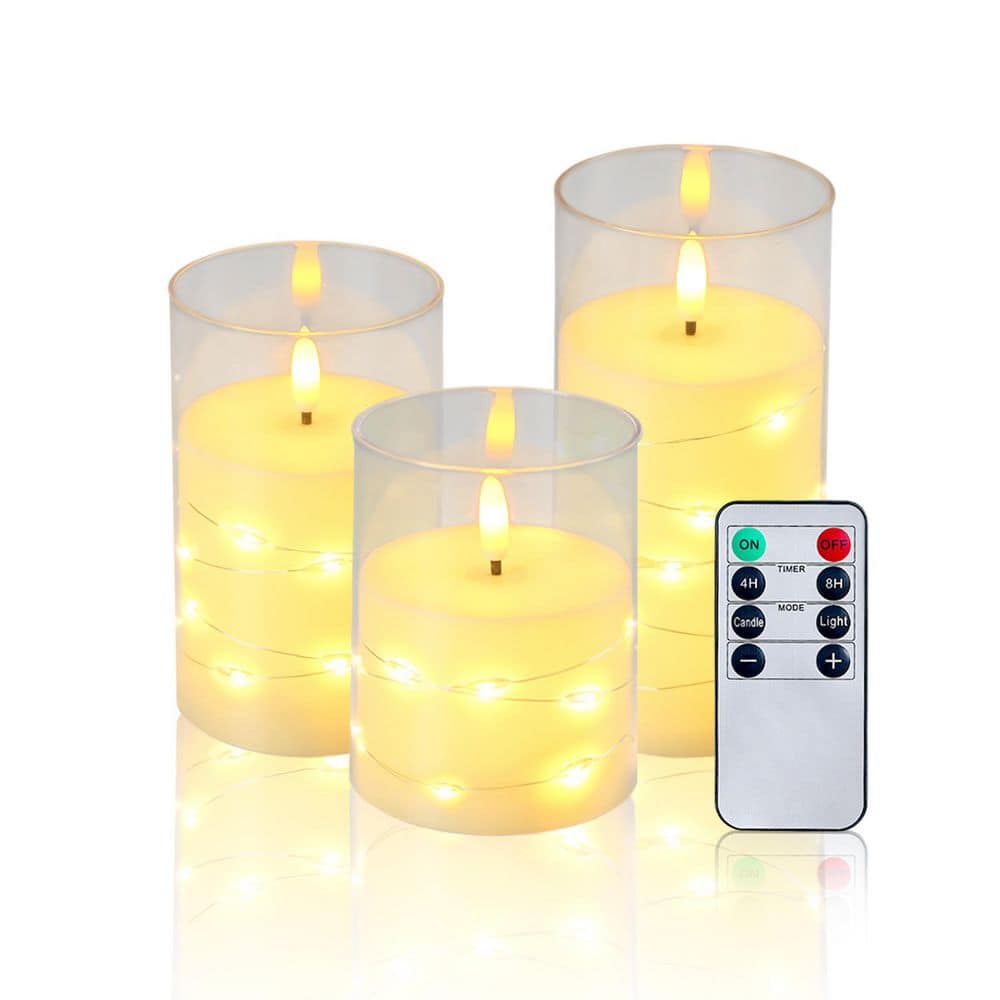 Ivory Battery Operated String Light Pattern Unscented Plastic Bullet ...