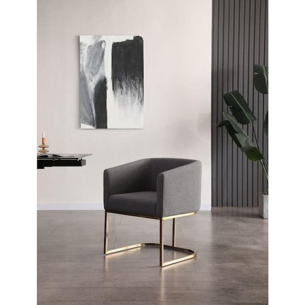MR MODREST Yukon Modern Dark Grey Fabric Dining Chair 79651 - The Home ...