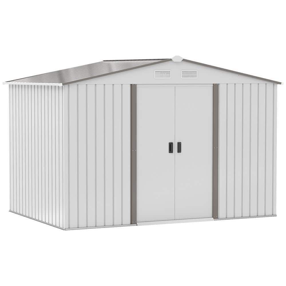 Reviews for Outsunny 9 ft. W x 6 ft. D Metal Shed with Double Sliding ...