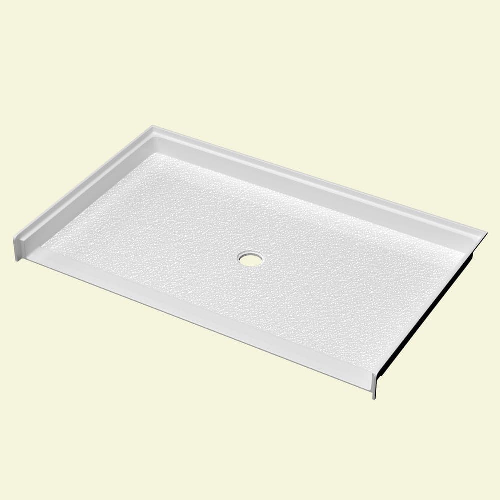 Zeafive 72 in. L x 36 in. W Alcove Acrylic ADA Shower Pan Base with ...