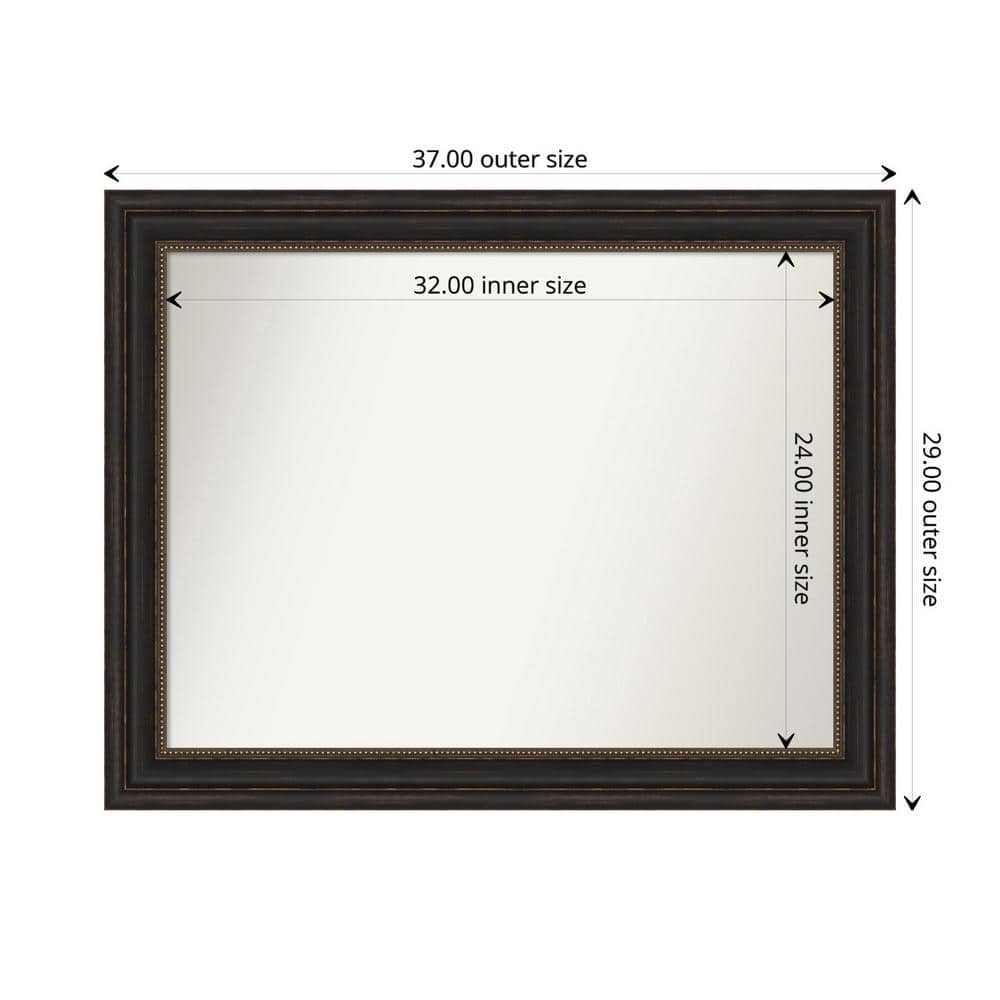 Amanti Art Accent Bronze 37 in. x 29 in. Custom Non-Beveled Polystyrene ...
